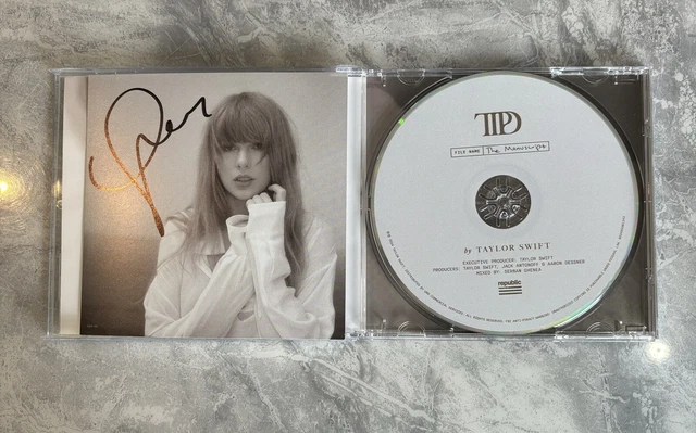 TAYLOR SWIFT TTPD The Tortured Poets Department Hand Signed CD EUR 327 ...