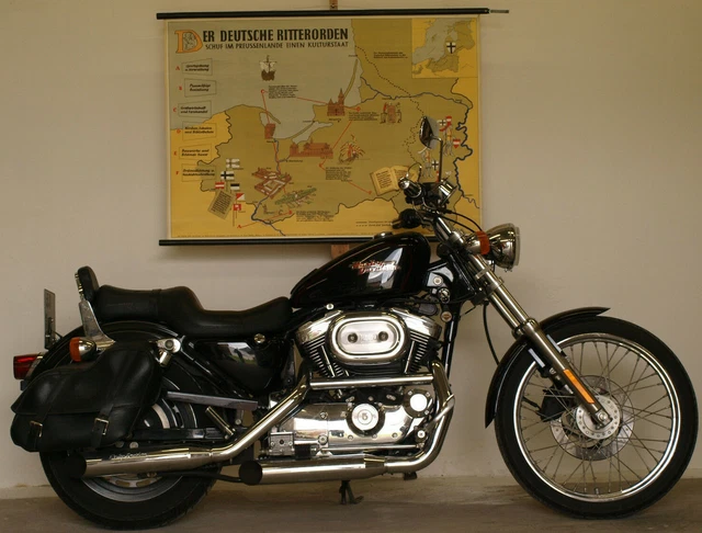 SCHULWANDKARTE WALL MAP Knight's Age German Orden State Prussia ...