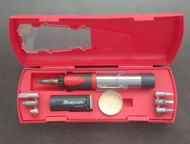 SNAP ON BUTANE Soldering Iron Kit [Model YAS22A] w/ Case Shop Tools $78 ...