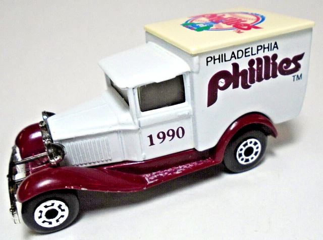 1990 MATCHBOX MODEL A Ford Philadelphia Phillies White 3" Diecast Truck ...