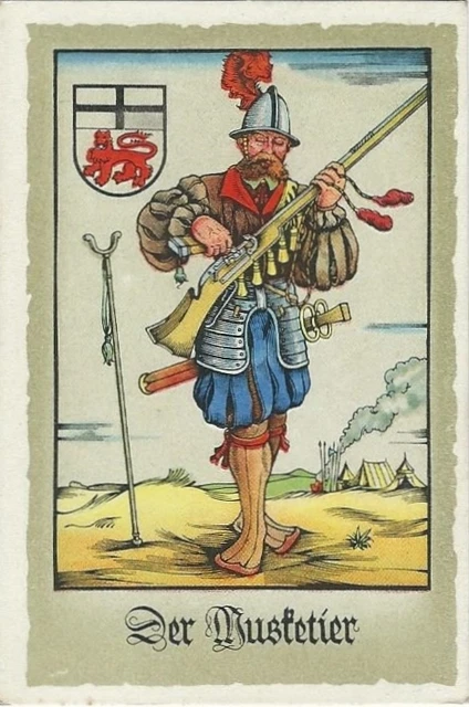 19/879 COLLECTIBLE PICTURE Of The Musketeer Crest Helmet Rifle £5.00 ...