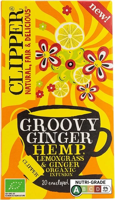 ORGANIC GROOVY GINGER Tea Bags | 20 Ginger & Hemp Tea Infusions in ...