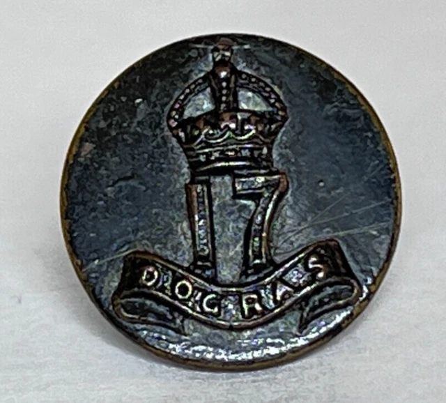 WWII WW2 17TH Dogra Regiment flat officers mess button 16 mm darkened £ ...