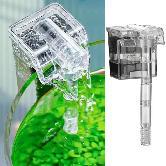 HANGING EXTERNAL WATERFALL Filter Mini USB Oxygen Pump Filter Aquarium ...