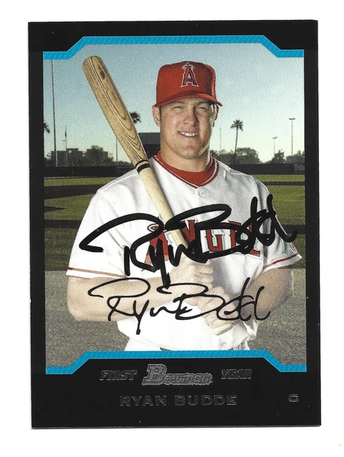 CARTE DE BASEBALL Ryan Budde AUTOGRAPHE Los Angeles Angels 2004 Bowman ...