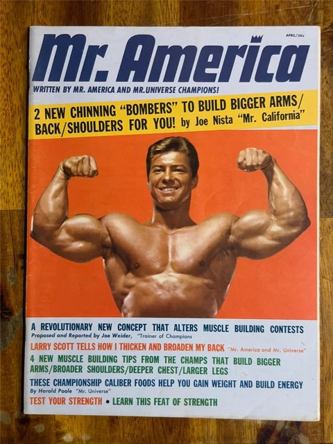 MR AMERICA BODYBUILDING muscle magazine LARRY SCOTT 4-65 £26.50 ...