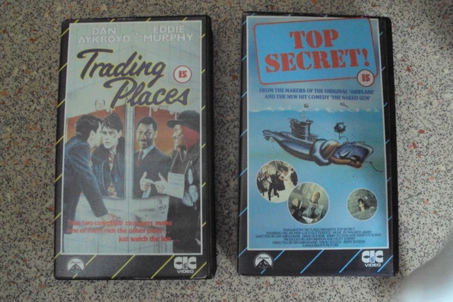 X 2 CIC Pre Cert VHS / PAL Video's - Trading Places / Top Secret £7.99 - PicClick UK