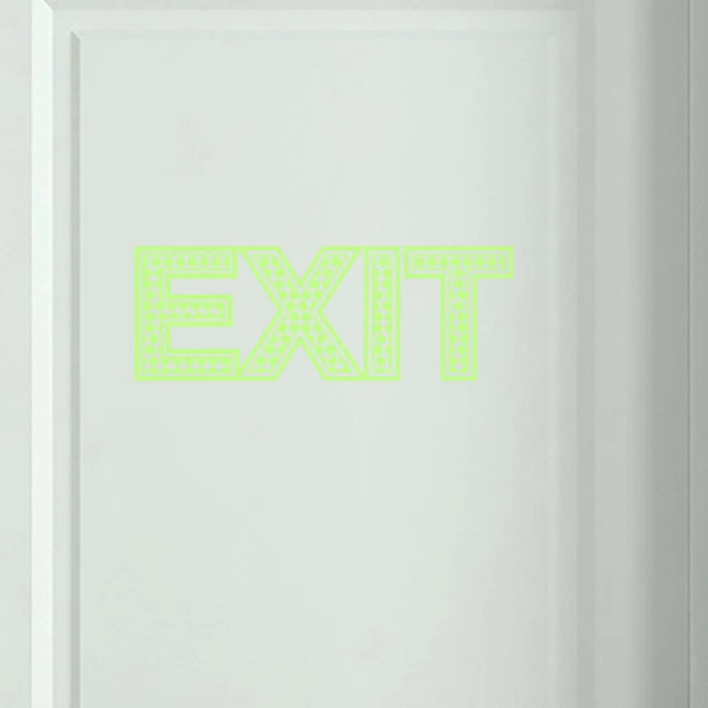 2 SHEETS PROTECTION Sticker Exit Sign Stickers Indicator Carved £5.58 ...