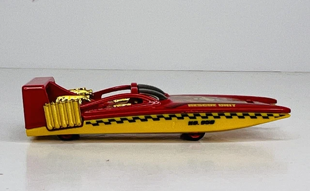HOT WHEELS HW Rescue H2GO Speed Boat 84 365 rouge jaune 8/10 *Jamais ...