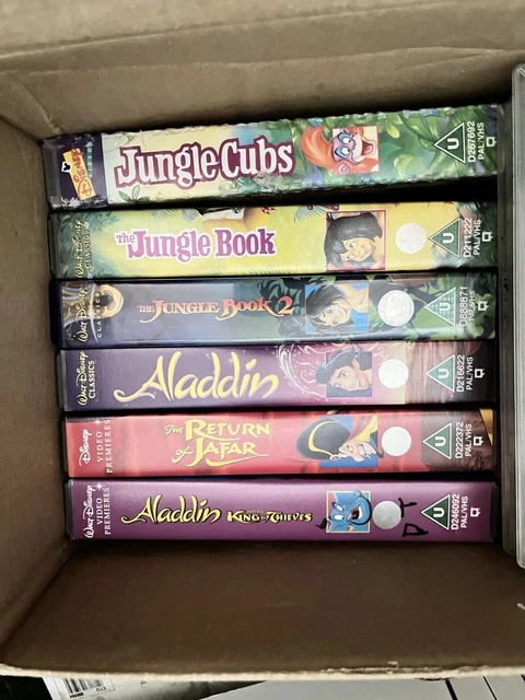 12 VHS JOBLOT BUNDLE DISNEY SETS - Aladin - Lion King - Jungle Book ...