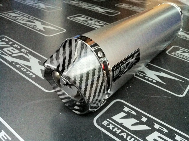 KAWASAKI ZXR 400 H Model, Titanium Oval, Carbon Outlet Race Exhaust Can ...