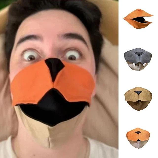 MOVABLE ANIMAL MOUTH Mask 3D Bird Beak Mask Funny Animal Mask Festive ...