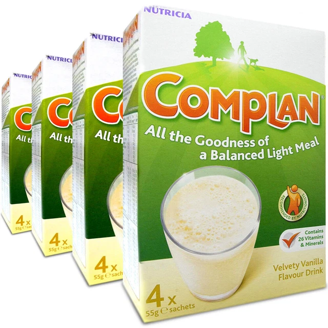 COMPLAN PROTEIN ENERGY Drink Nutritious Vanilla Flavoured Sachets 4 x ...