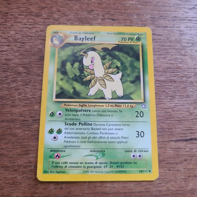 BAYLEEF 28/111 NEO Genesis Carta Pokemon EUR 2,50 - PicClick FR