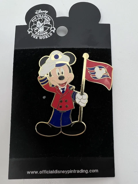 DISNEY CRUISE LINE Captain Mickey Saluting with DCL Flag Disney Pin ...