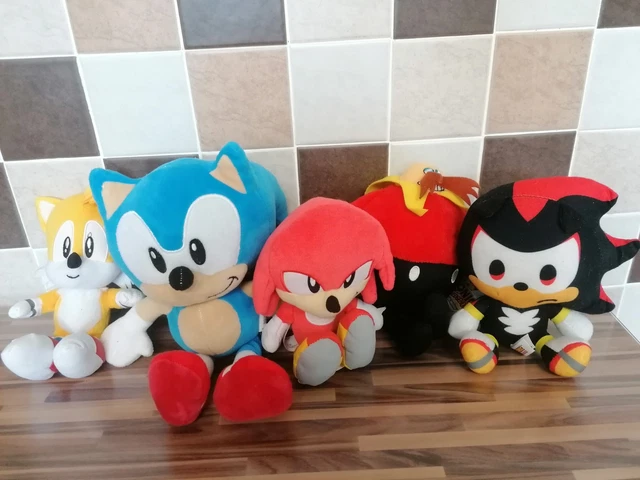 SEGA SONIC THE Hedgehog Retro Classic Plush Bundle ~ Tails, Knuckles ...