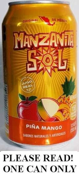 MANZANITA SOL PINEAPPLE Mango Soda 2019 FULL NEW 12oz Pepsi's Mexican ...