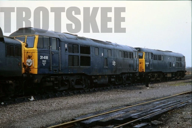 35MM SLIDE BR British Rail Diesel Loco 31418 Class 31 1985 Orig £4.98 ...