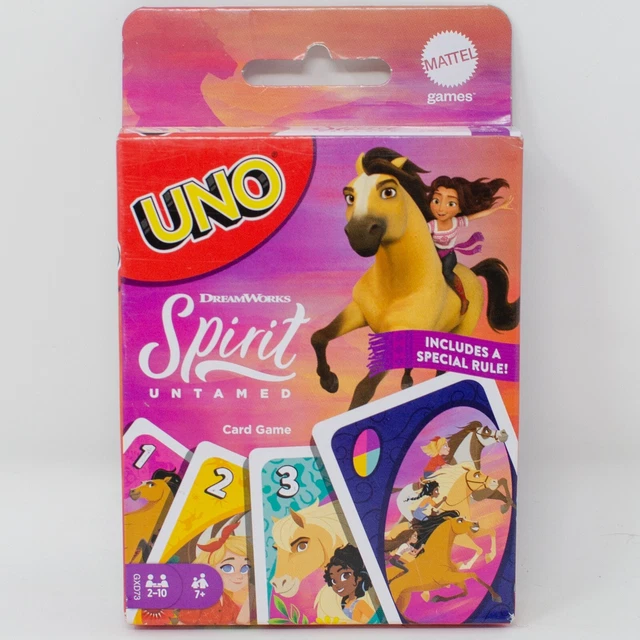 MATTEL SPIRIT UNTAMED UNO DreamWorks Matching Card Game Featuring 112 ...
