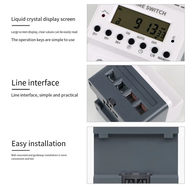 RELÈ INTERRUTTORE TIMER digitale KG316T AC220V 60A-100A timer ...