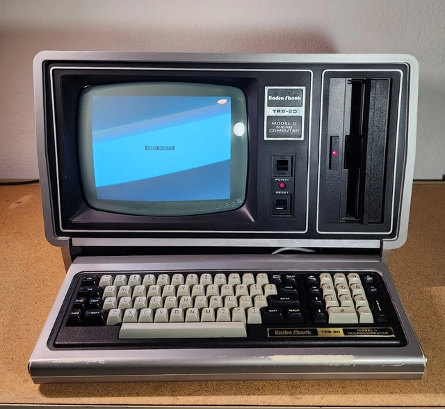 RADIO SHACK TRS-80 Model II Micro Computer with Keyboard Power On $399. ...