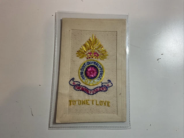 RARE WW1 WORLD War One Embroidered Regimental Silk. The Royal Fusiliers. £18.00 - PicClick UK
