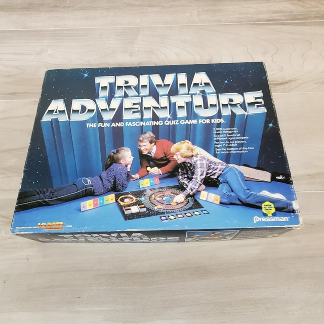 TRIVIA ADVENTURE BOARD Game Pressman 1983 VINTAGE Retro Outer Space £11 ...