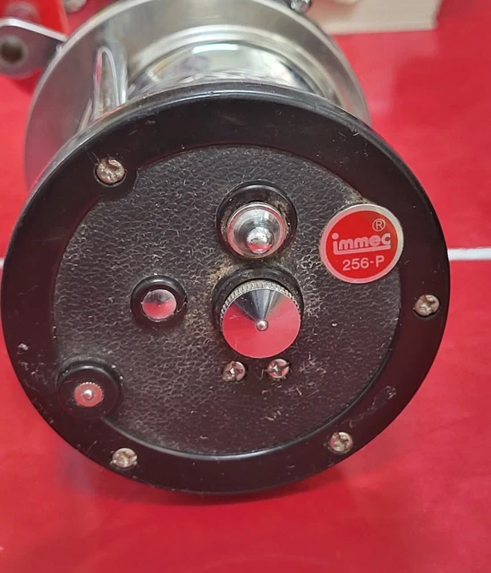 VINTAGE IMMEC MODEL 256-P Saltwater Deep Sea Fishing Reel Works ...