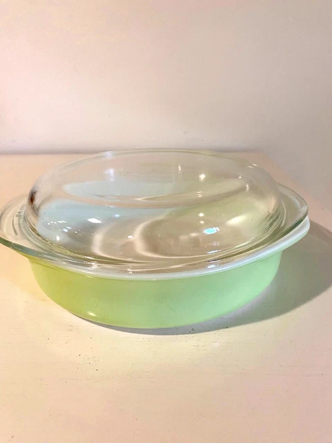 VINTAGE PYREX OVENWARE Lime Green with Glass Lid $5.00 - PicClick