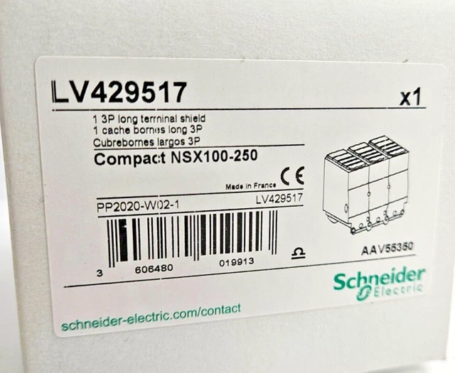 LV429517 3P LONG Terminal Shield Schneider Electric Compact NSX100-250 ...