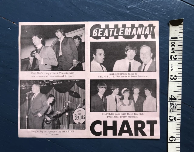 CHUM 1050 RADIO Toronto Canada Beatles Beatlemania chart 14 September ...