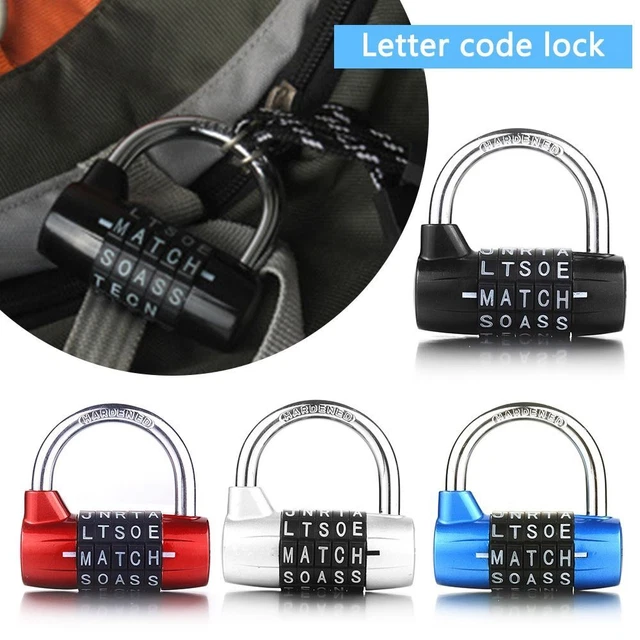 5 LETTER COMBINATION Padlock Code Password Lock Door Cabinet Drawer ...