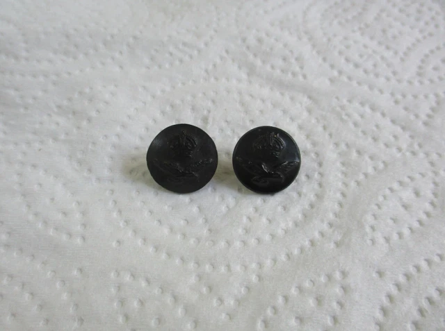 PAIR WW2 RAF:&ROYAL AIR FORCE BAKELITE CAP BUTTONS" (Small, 14mm, For ...