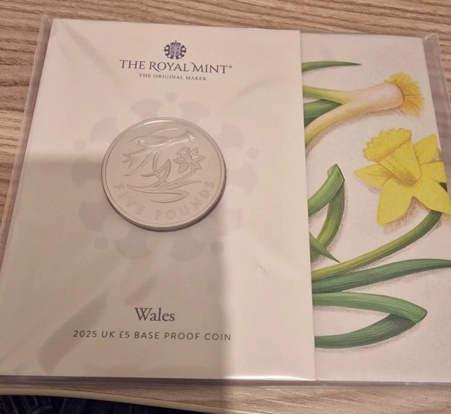 ROYAL MINT SHOP Exclusive 2025 £5 Wales Coin Base Proof Limted Edition ...