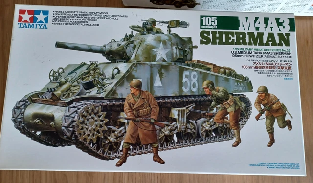 1:35 M4A3 SHERMAN 105mm Howitzer Tamiya EUR 34,50 - PicClick DE