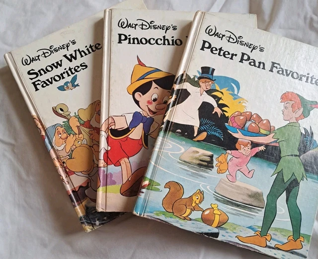 WALT DISNEY'S FAVORITES 3 X Books - Peter Pan, Pinocchio, Snow White £ ...