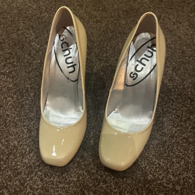 SCHUH LADIES 6 Patent Court Shoes Nude £5.00 - PicClick UK