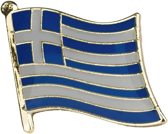 GREECE GREEK NATIONAL Flag Metal Enamel Pin Badge Lapel £3.49 - PicClick UK