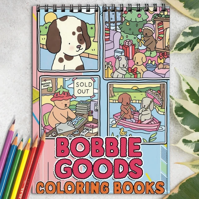 BOBBIE GOODS SPIRAL bound Coloring Book: Characters for For Kids, Teens ...