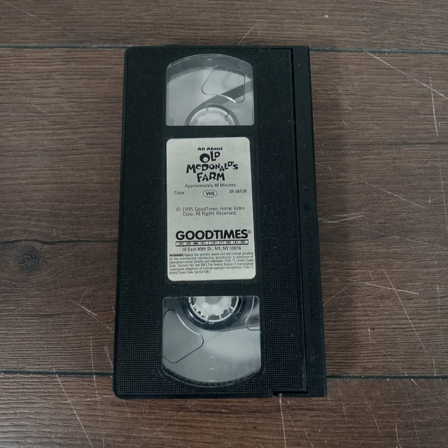 ALL ABOUT OLD McDonalds Farm (VHS, 1995) Cassette Only Goodtimes Home ...