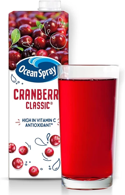 OCEAN SPRAY CLASSIC Cranberry Juice Drink, 1L Carton (12-Pack) £24.30 ...