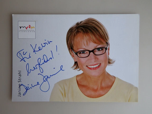 AUTOGRAPH JANINE STRAHL Moderator at the MDR (79559) £2.04 - PicClick UK