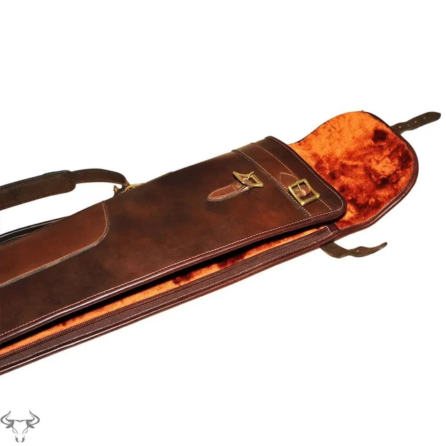 JOHN FREYA DYNAMIC Cow Hide Leather Shotgun Slip With Flap & Zip ...