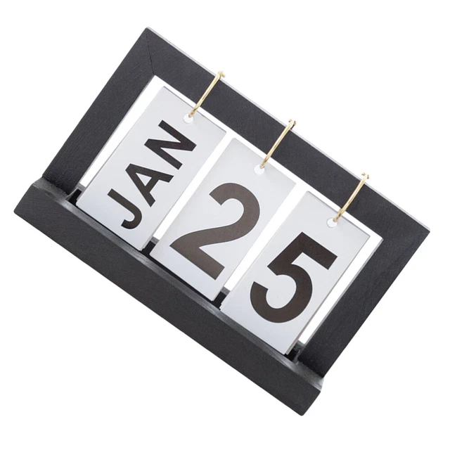 MINABLE BLOC CALENDRIER Calendrier Perpétuel Bureau Perpétuel En Bois ...