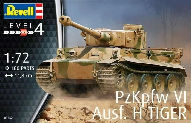 PZKPFW VI AUSF. H Tiger (Deutsch Afrika Korps Mkgs) #03262 1/72 Revell ...
