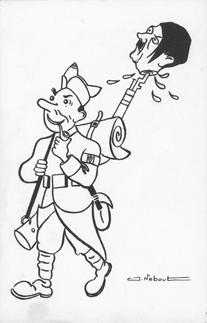 GUERRE 39-45 WW2 Propagande caricature satire anti Hitler Nebout EUR 18 ...