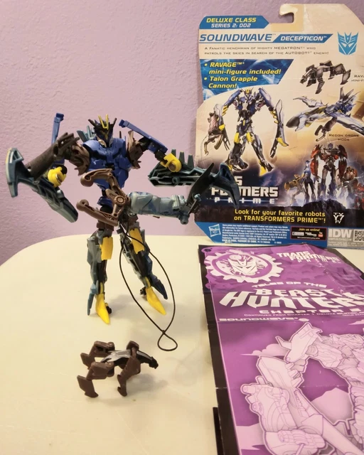 TRANSFORMERS PRIME DECEPTICON Soundwave w/mini-figure Ravage 2012 ...