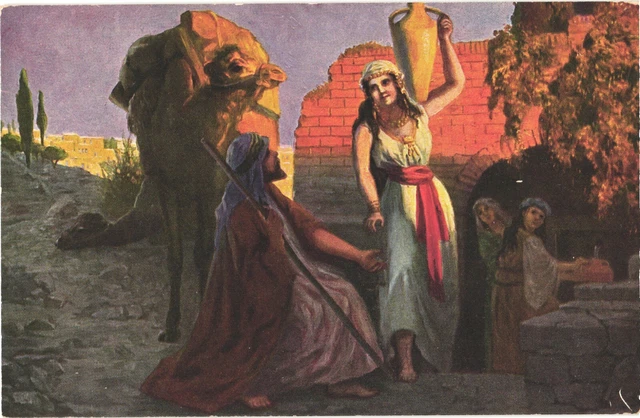 REBECCA AT THE Well, Bible Verse Depiction of Rebecca, Old Testament ...