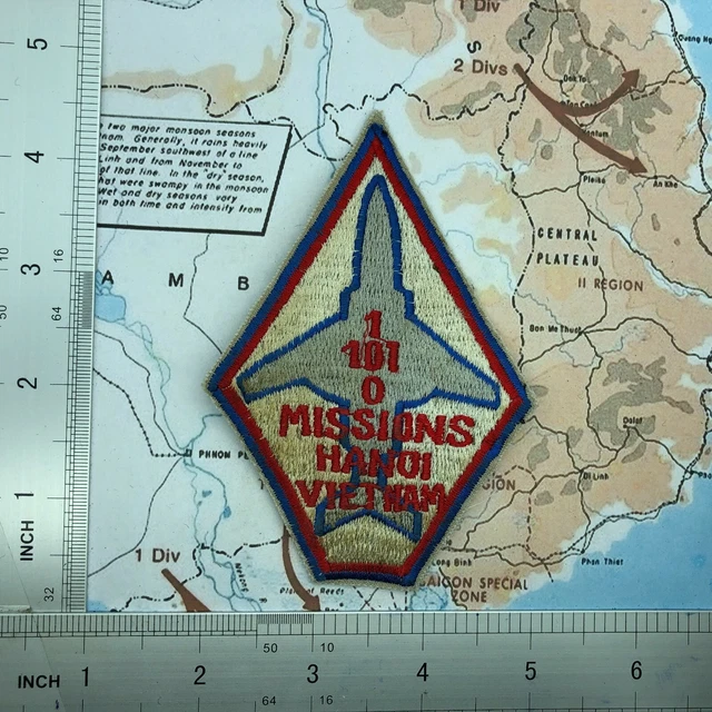 PATCH, USAF 45TH TRS 100 MISSIONS RF-101 NORD VIETNAM PATCH, USAF RF ...
