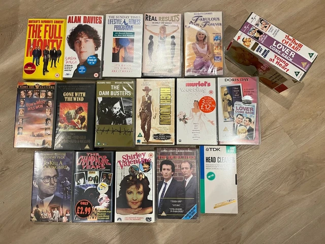 18 FILM BUNDLE Of VHS Video Tapes - Various Genres - Plus tap head ...